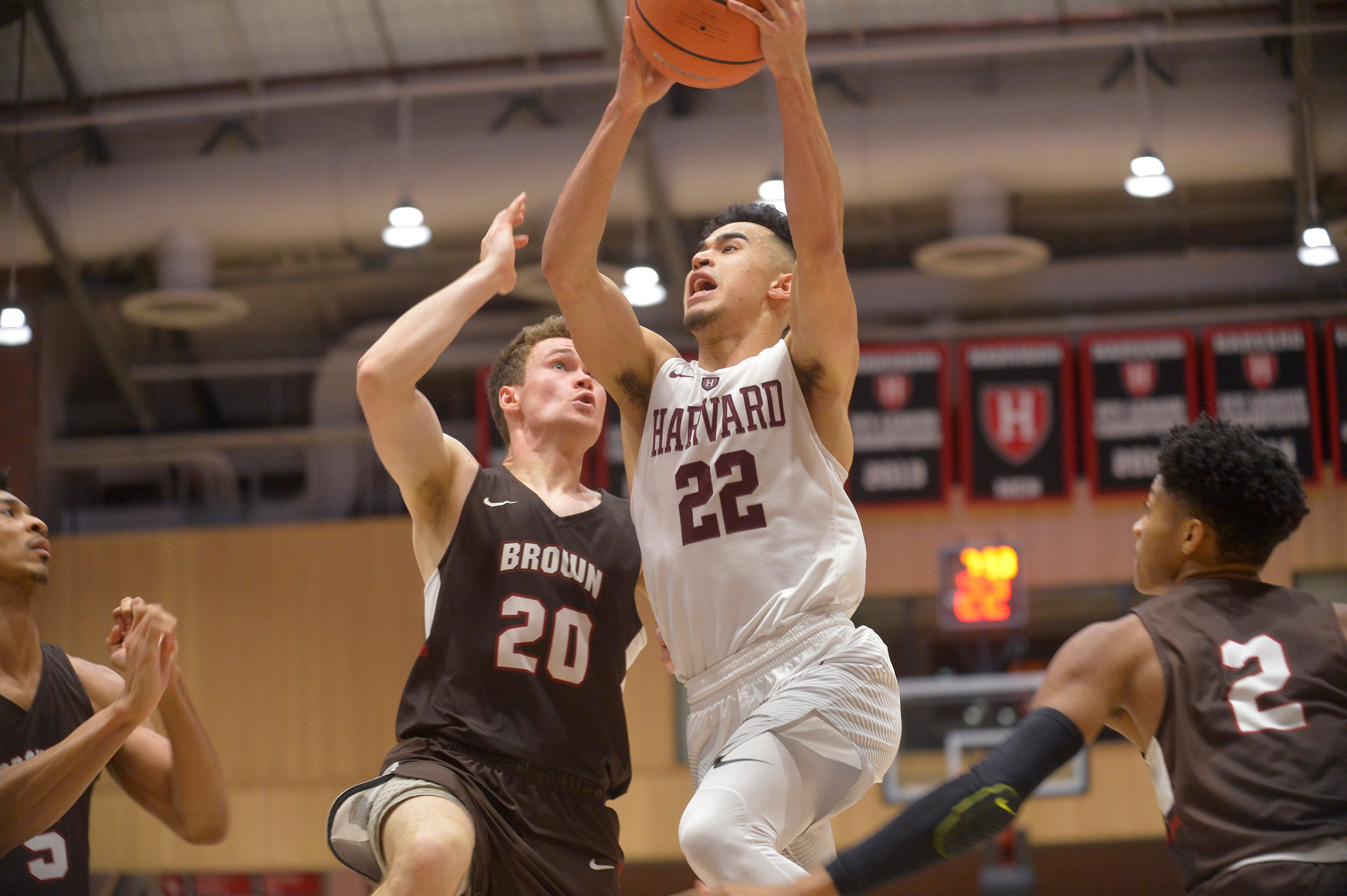 Men's basketball tallied a 65-58 victory over Brown — Harvard Gazette